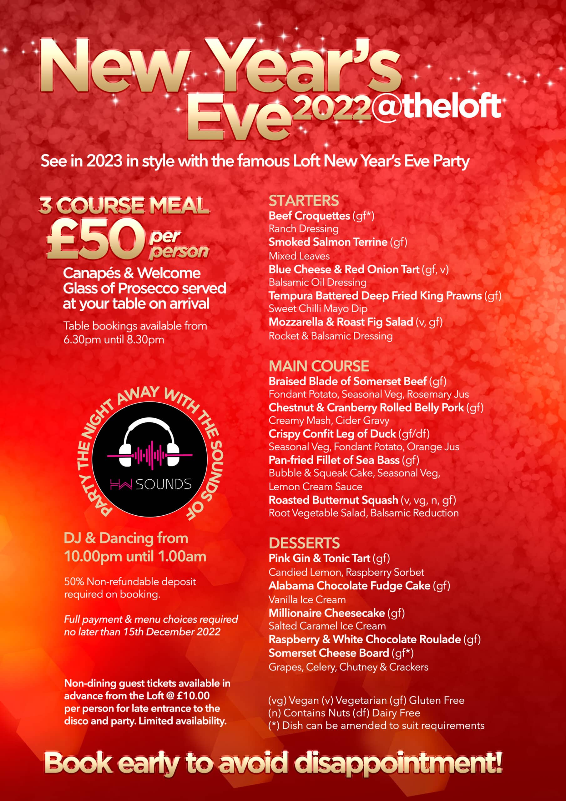 Menu - The Loft Lounge & Bar